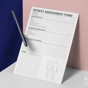 Printable Patient Assessment Form - Etsy