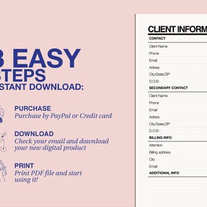 Editable Client Information Form - Etsy