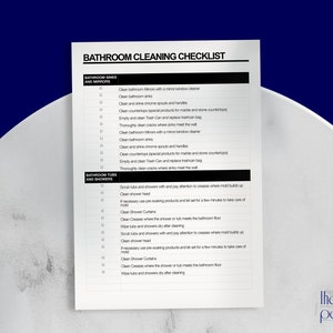 Editable Bathroom Cleaning Checklist - Etsy