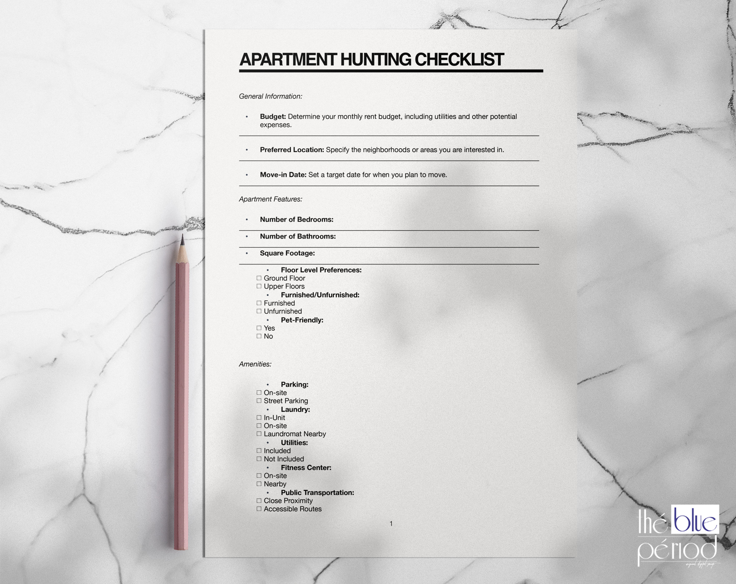 Editable Apartment Hunting Checklist - Etsy