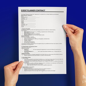 Event Planner Contract Template - Etsy