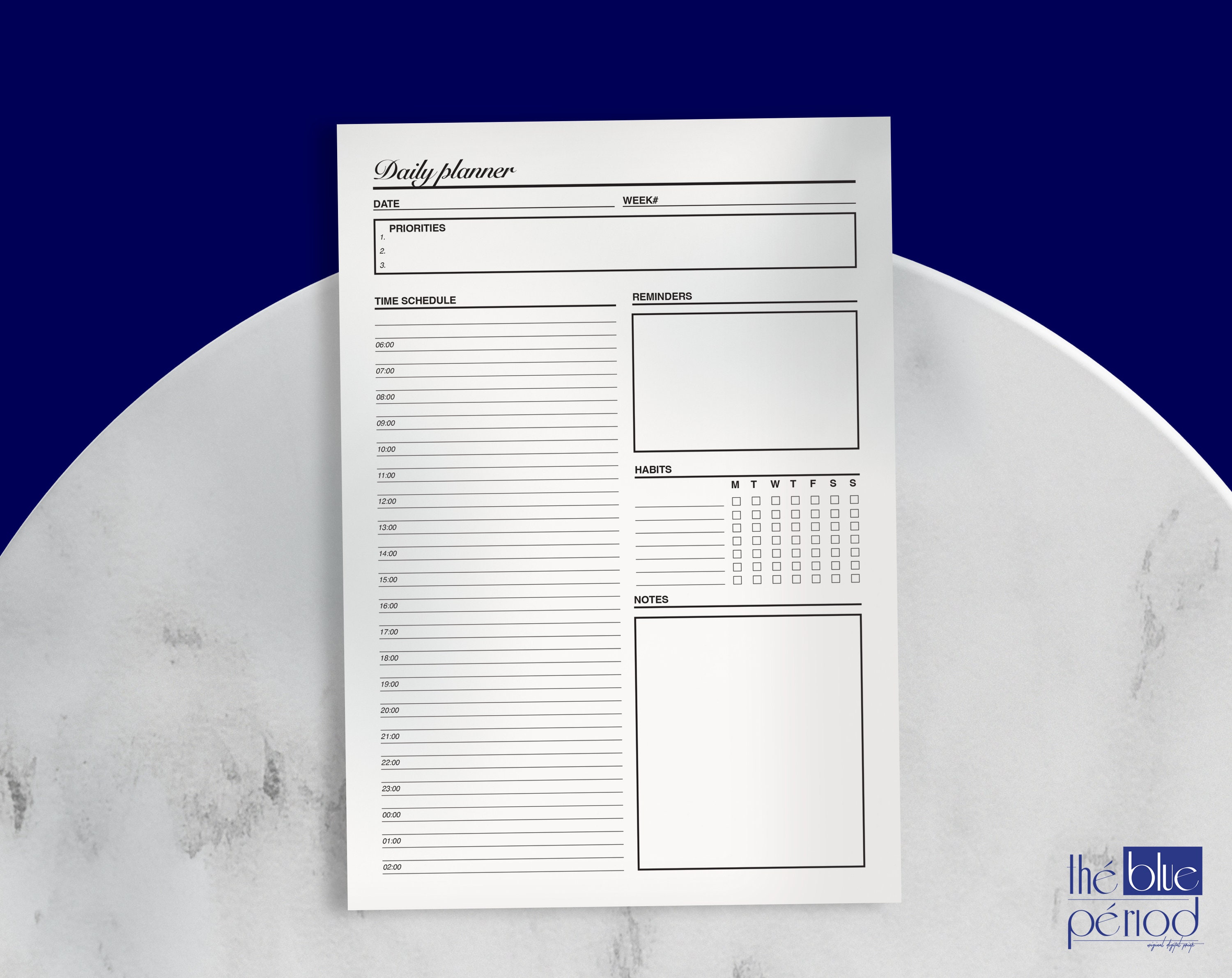 Printable Daily Planner, 3 Options PDF - Etsy
