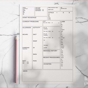 Printable Neuro Nurse Report PDF Sheet - Etsy