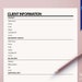 Editable New Client Information Form - Etsy