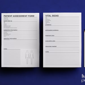 Printable Patient Assessment Form - Etsy