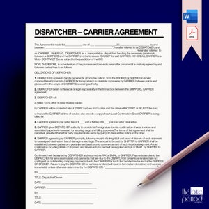 Freight Dispatcher-carrier Agreement, DFY Welcome Packet With Contracts ...