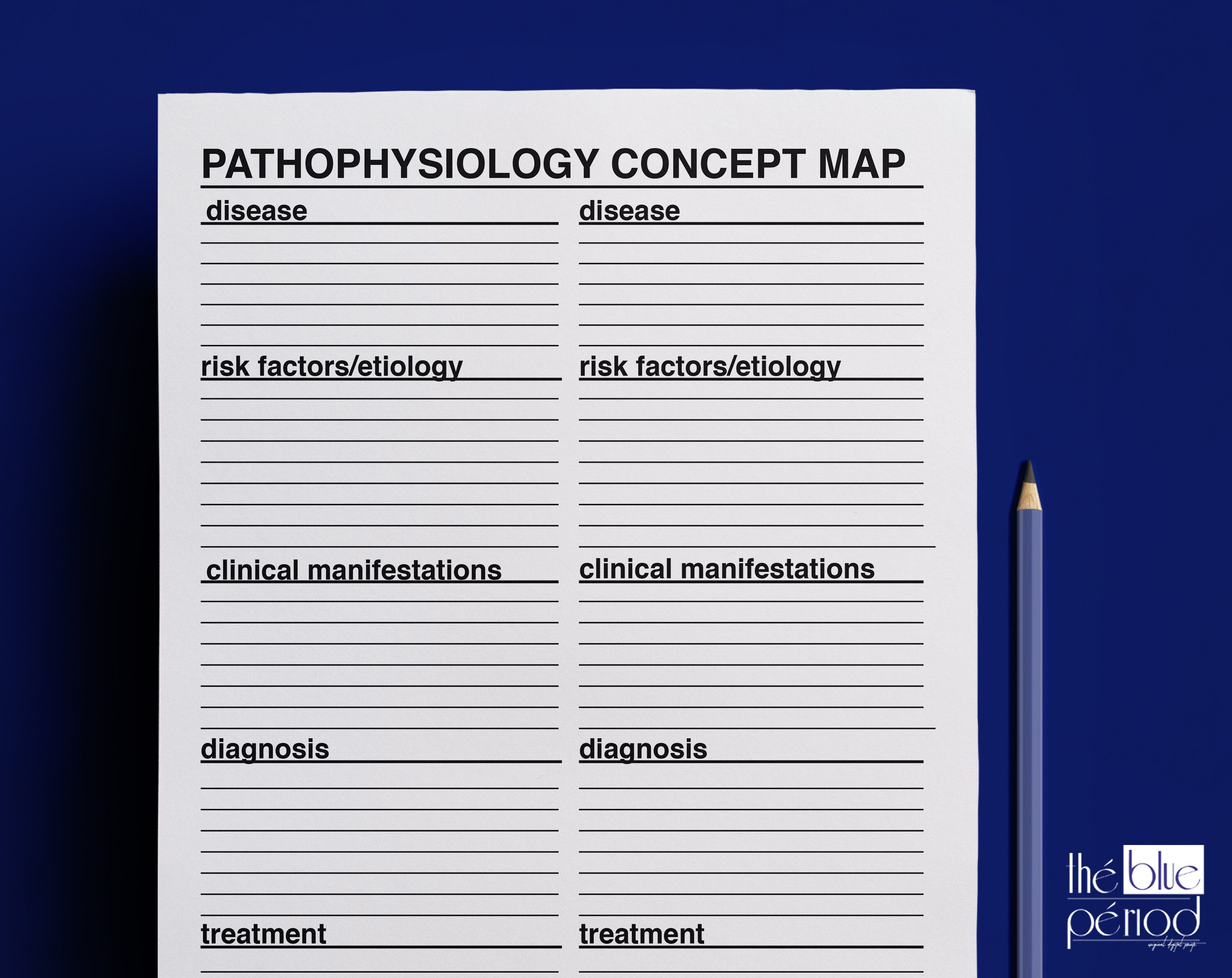 Five Pathophysiology Notes Templates Sheets - Etsy