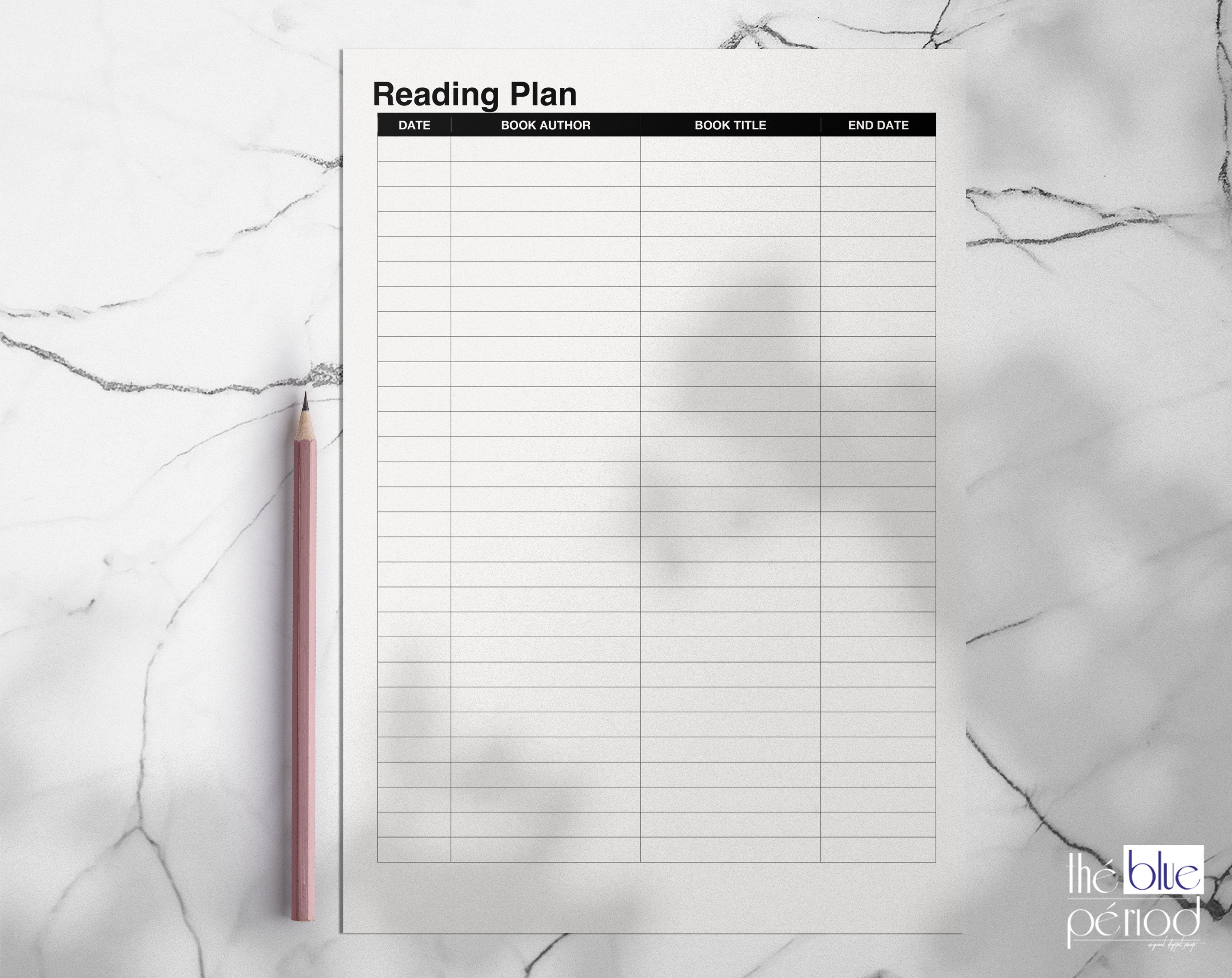 Editable Reading Plan - Etsy