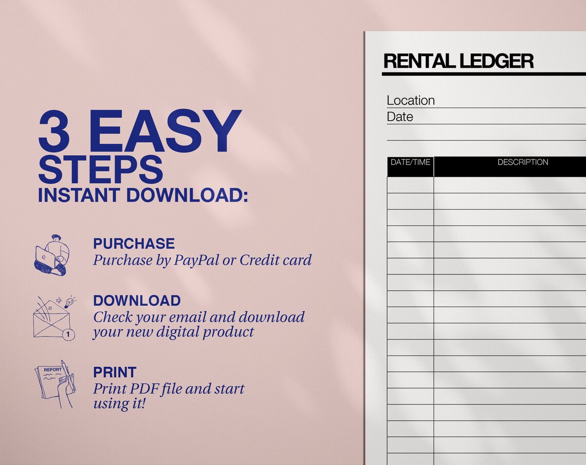 Editable Rental Ledger Form - Etsy