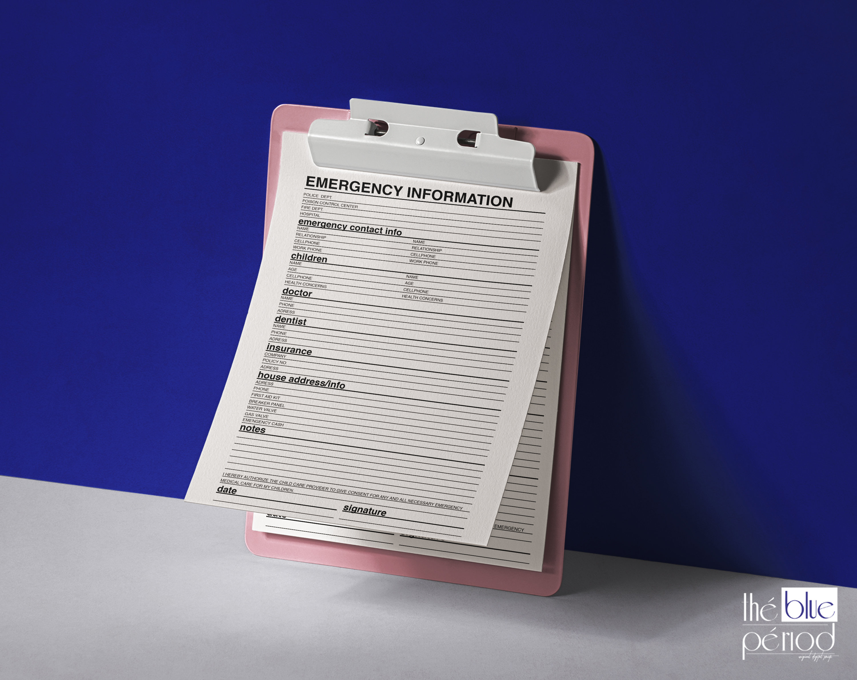 Printable Emergency Contact Information Form - Etsy