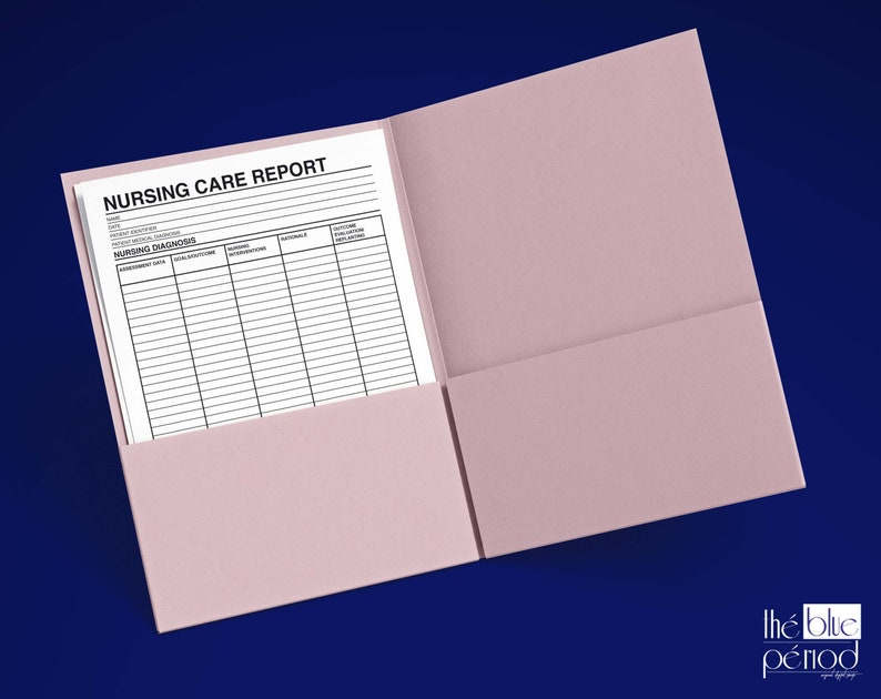 Nursing Care Plan PDF Nursing Care Report Sheet - Etsy