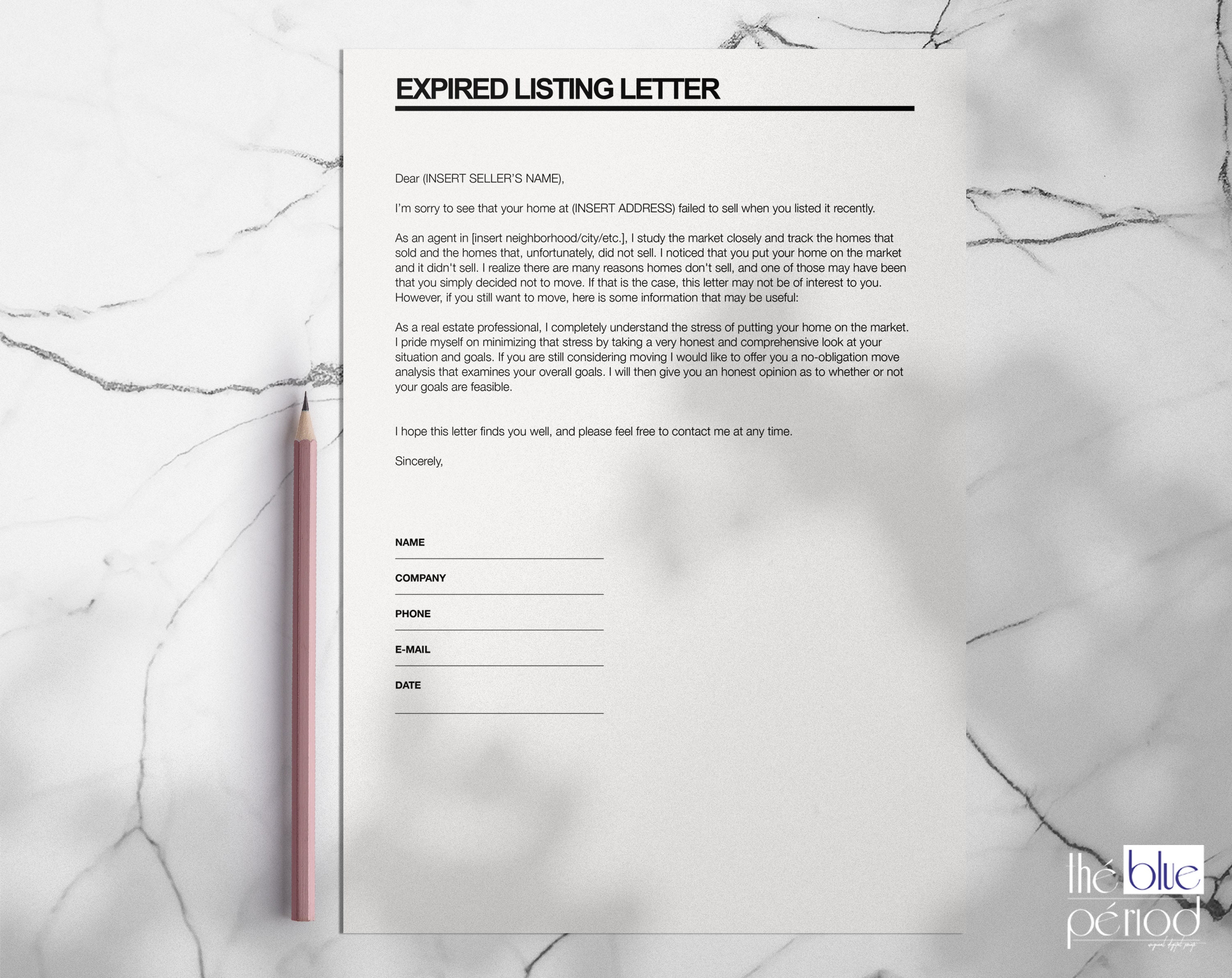 Editable Expired Listing Letter Template - Etsy