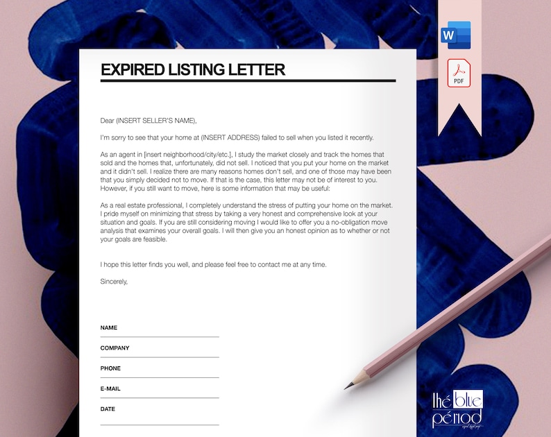 Editable Expired Listing Letter Template - Etsy