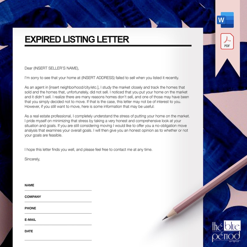 Expired Listing Letter - Etsy