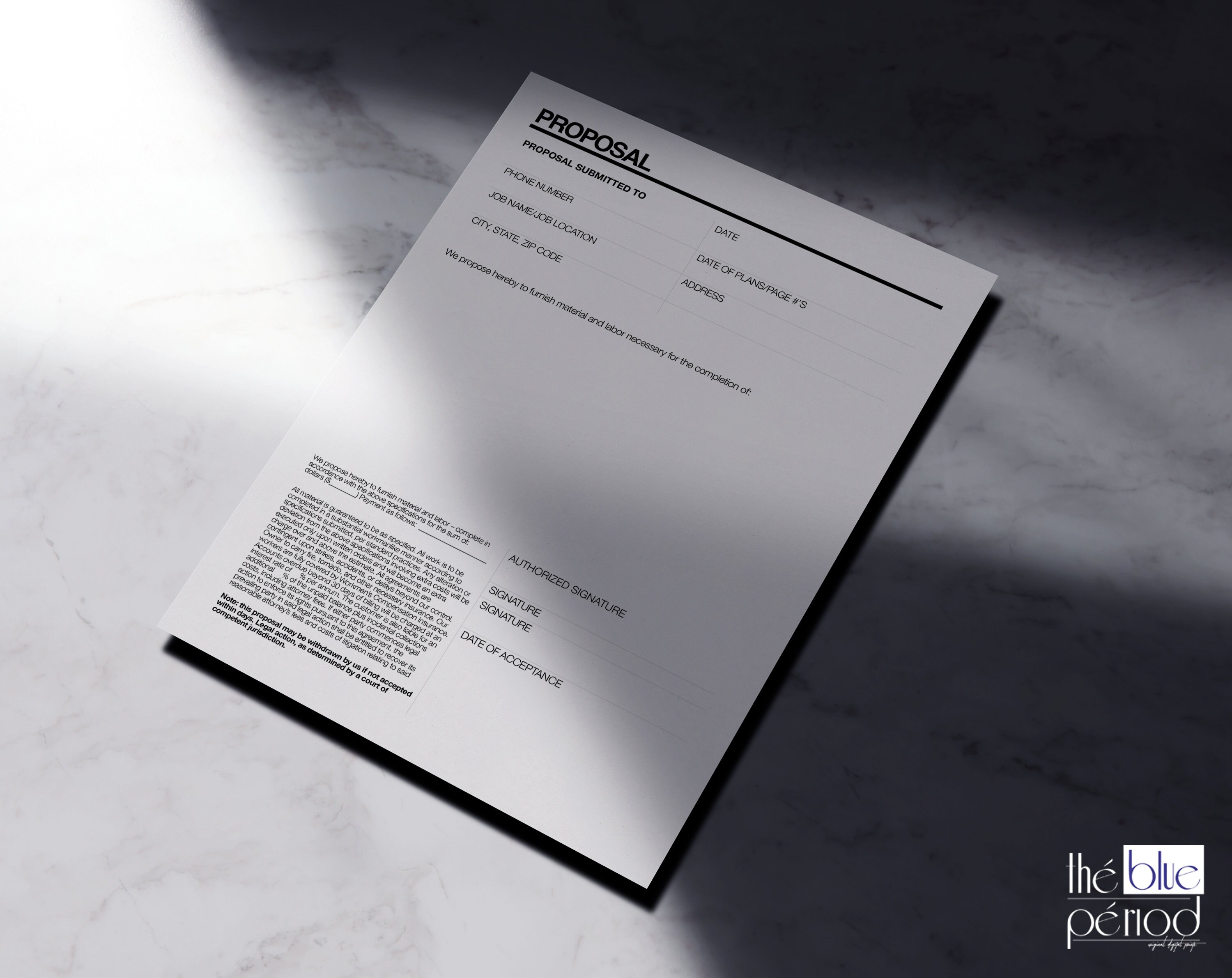 Editable Proposal Form - Etsy