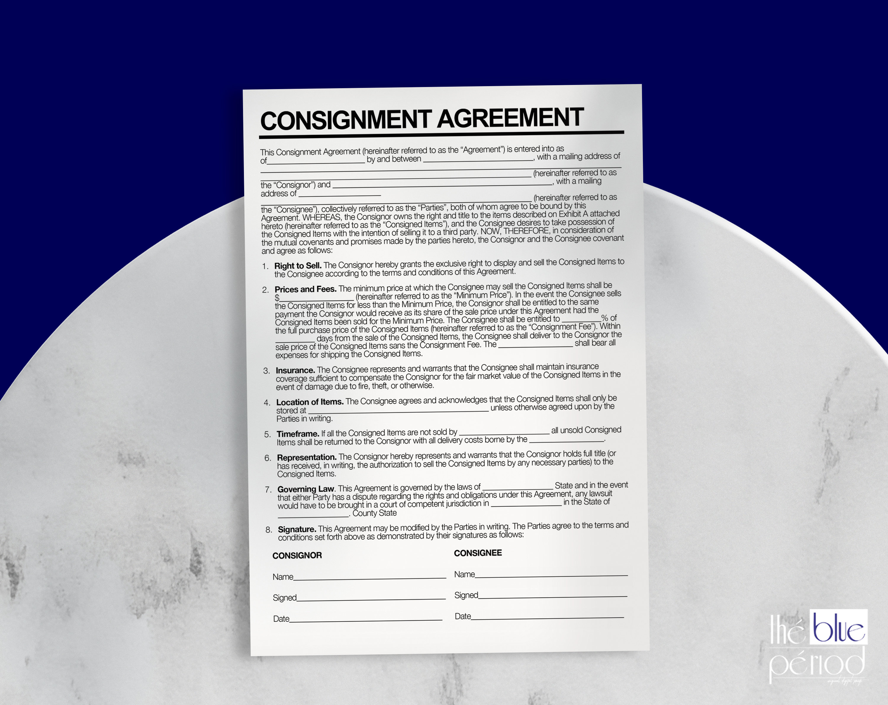 Editable Consignment Agreement - Etsy