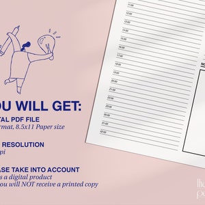Printable Daily Planner, 3 Options PDF - Etsy