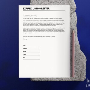 Editable Expired Listing Letter Template - Etsy