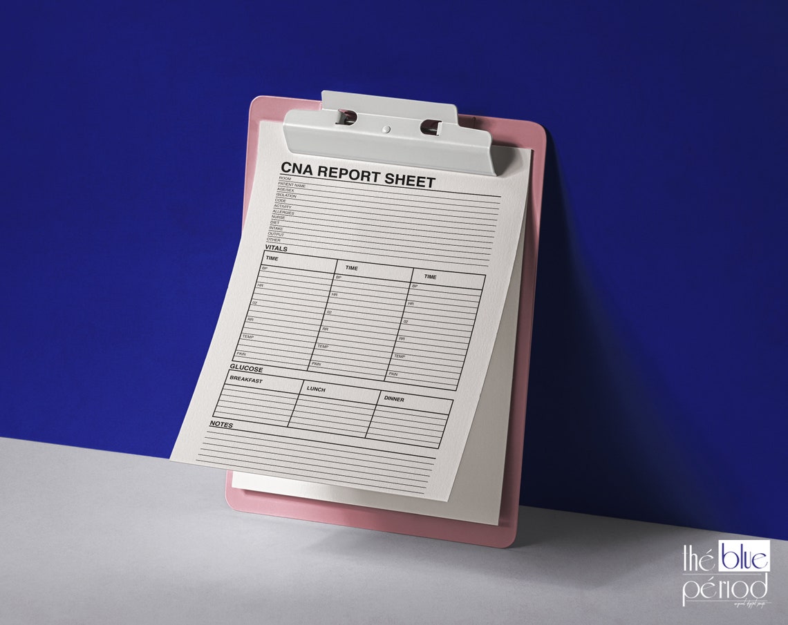Printable CNA Report Sheet - Etsy