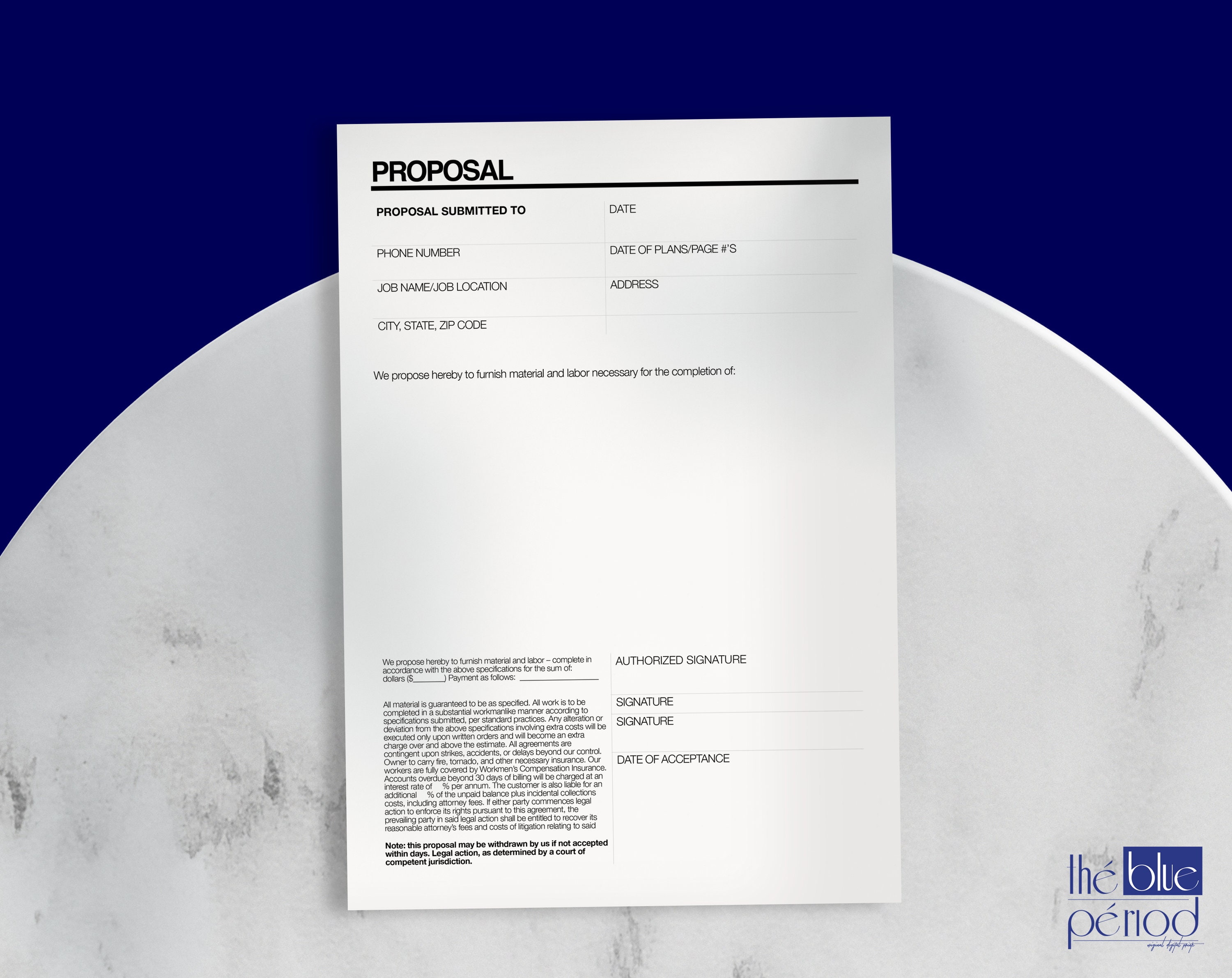 Editable Proposal Form - Etsy