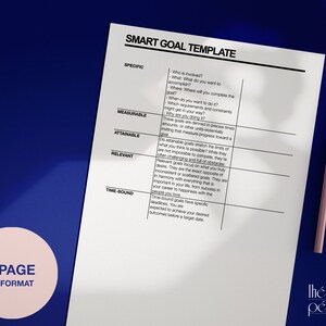 Editable Smart Goal Template - Etsy
