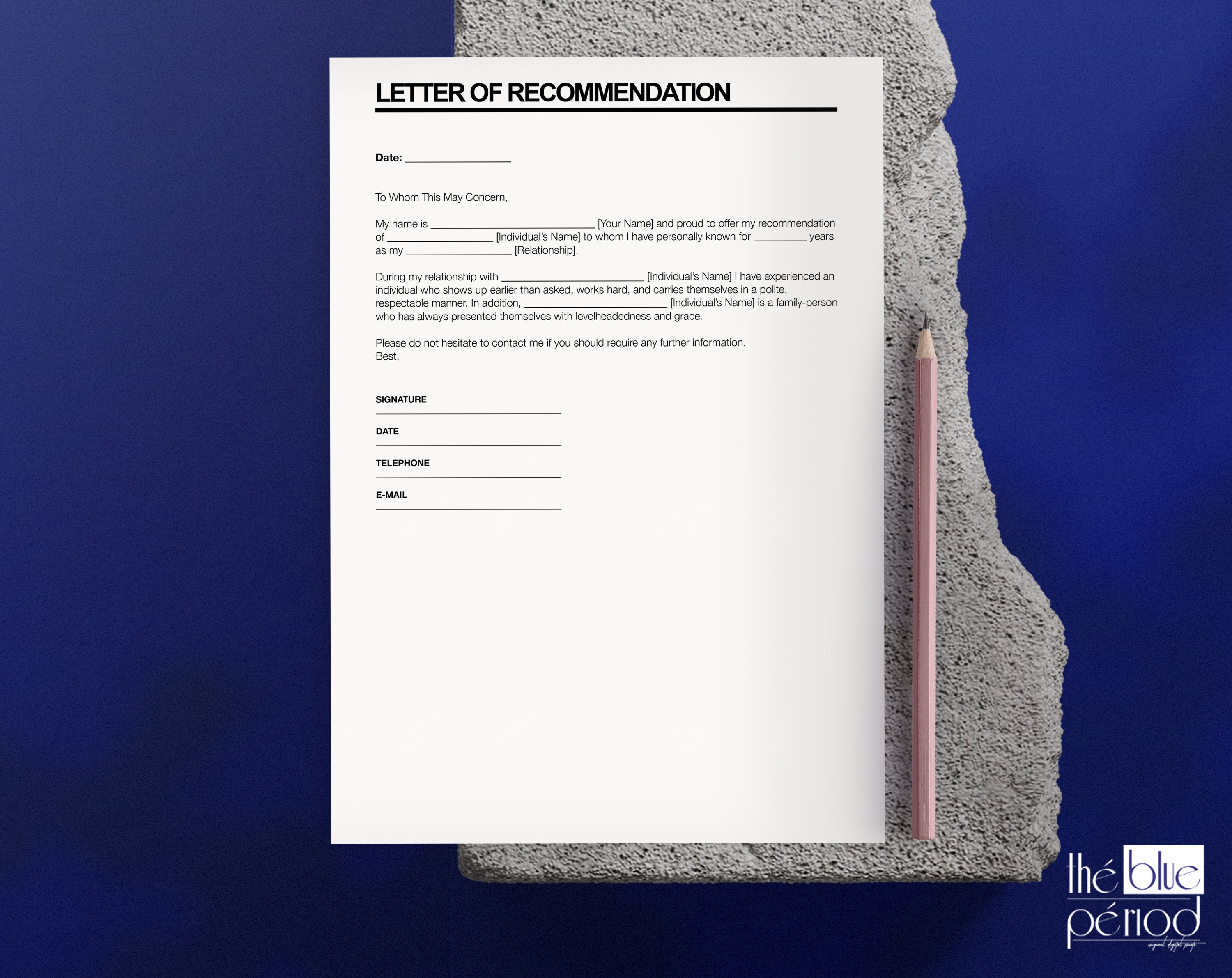 Editable Letter of Recommendation - Etsy