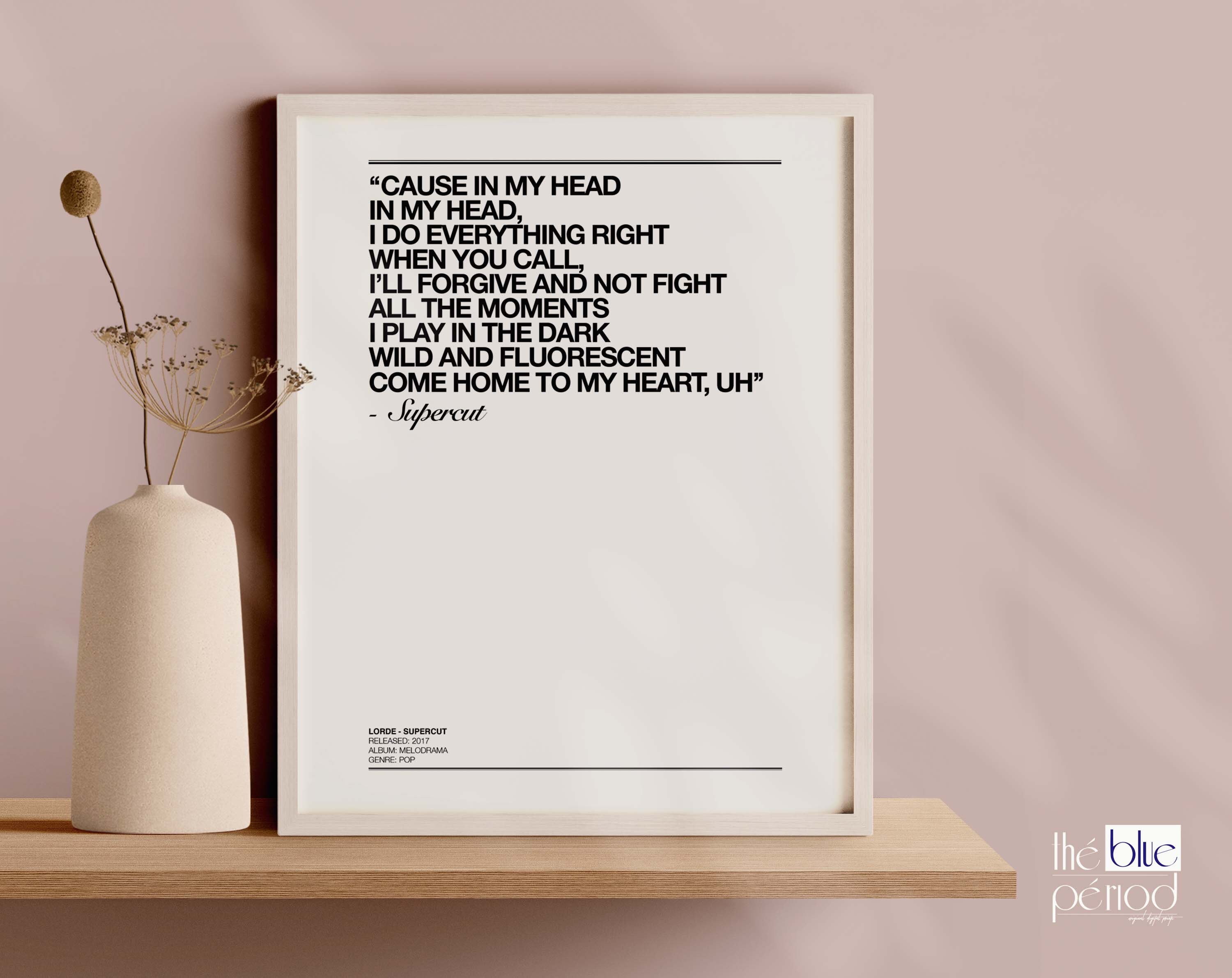 Lorde Poster Supercut Digital Wall Art - Etsy