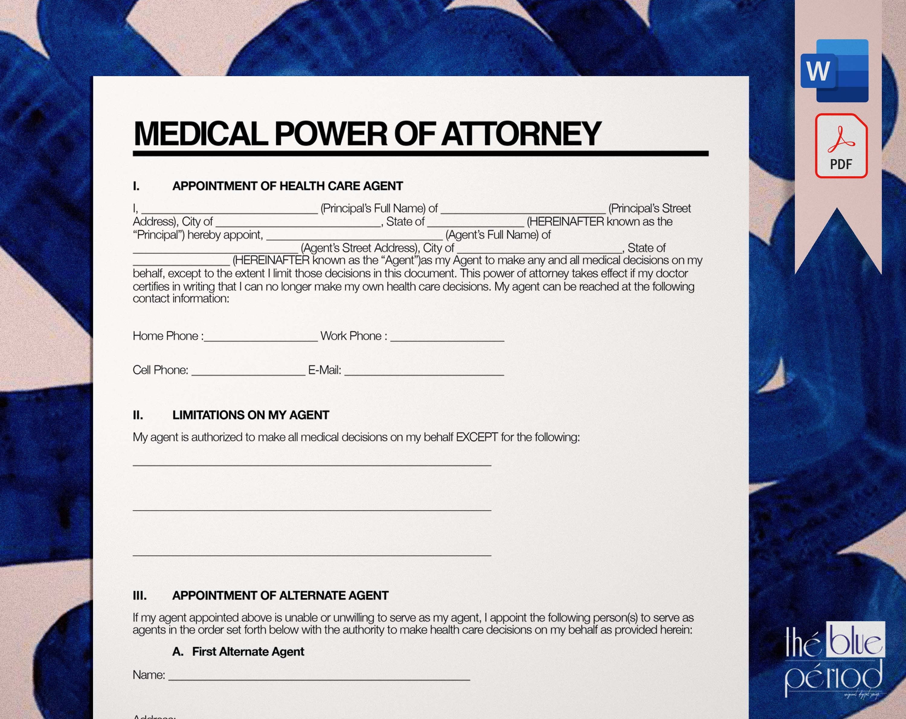 Editable Medical Power of Attorney | Etsy