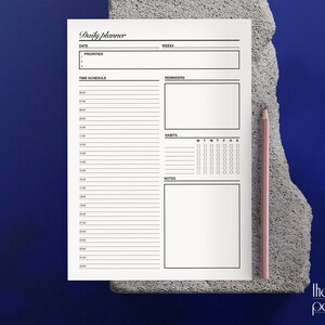 Printable Daily Planner, 3 Options PDF - Etsy