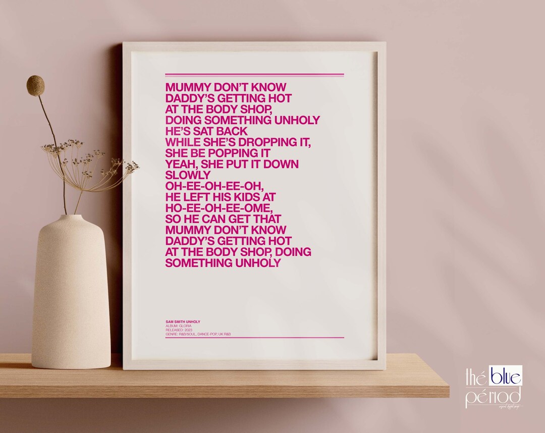 Sam Smith Poster Sam Smith Unholy Wall Art - Etsy Australia