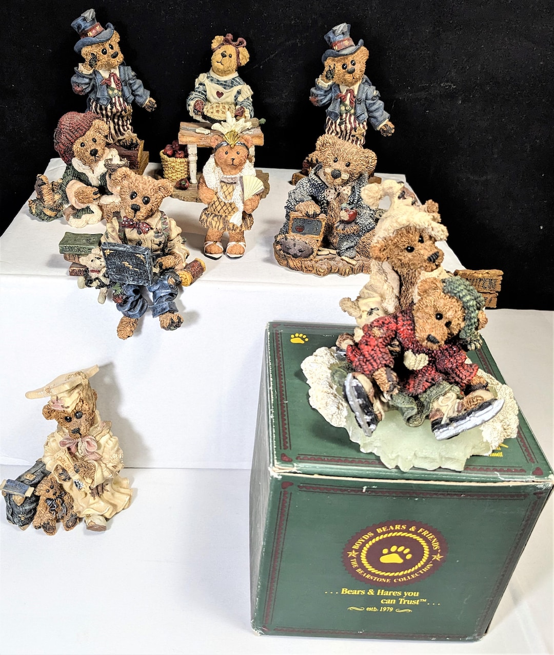 Boyd's Bears&friends, 9 Pce Collection, Vintage Resin - Etsy