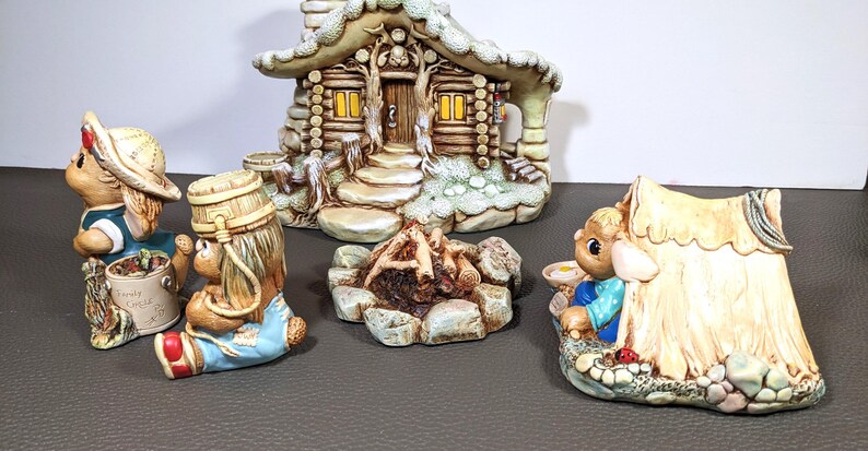 Pendelfin Rabbits Camping Vintage, for Collectors JUNE - Etsy