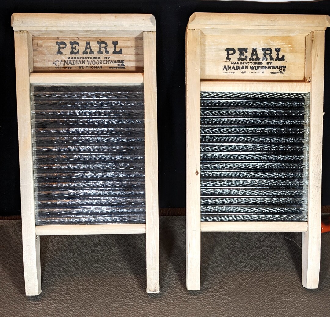 Matching PAIR Pearl Washboards by Canadian Woodenware Co. - Etsy