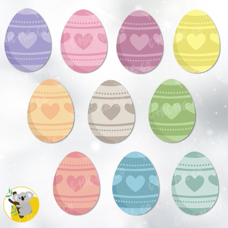 Super Pack Easter Eggs Clipart PNG Vector Graphics Clip Art - Etsy