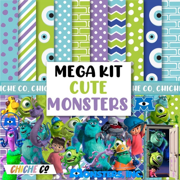 Monsters Clipart - Etsy
