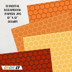 Digital Papers Classic Honeycomb Scrapbook Instant Download Background ...
