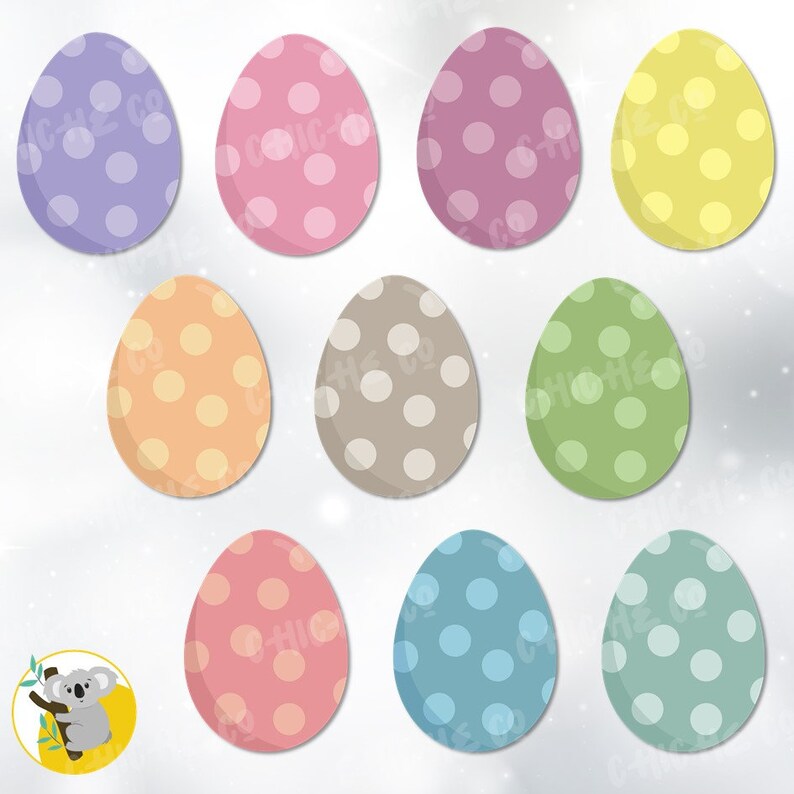 Super Pack Easter Eggs Clipart PNG Vector Graphics Clip Art - Etsy