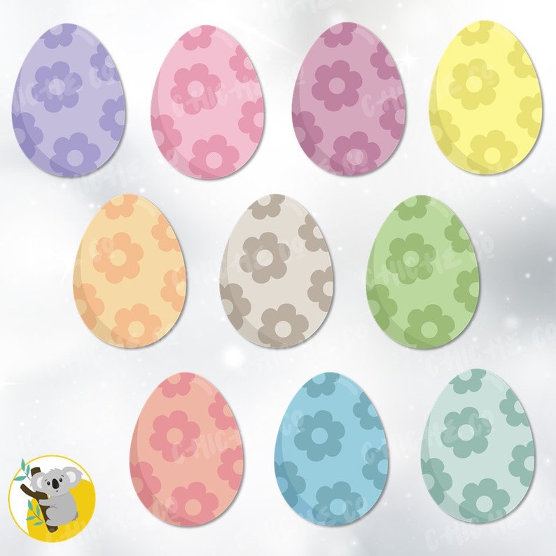 Super Pack Easter Eggs Clipart PNG Vector Graphics Clip Art - Etsy