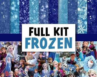 Frozen Digital Paper | Etsy