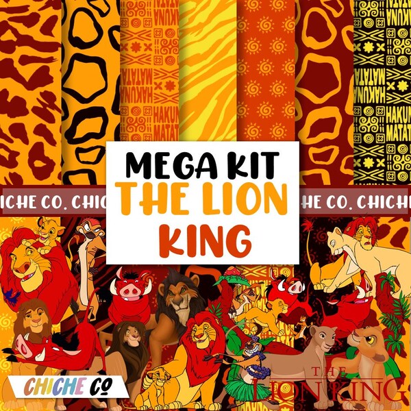 Lion King Scrapbook Paper Digital - Etsy UK