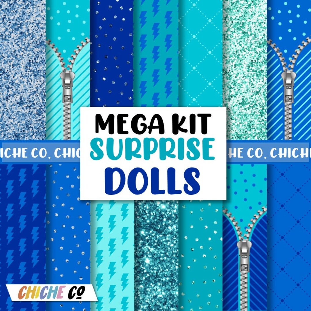 Digital Papers Surprise Boys Clipart PNG Scrapbook Glitter Cute Dolls ...