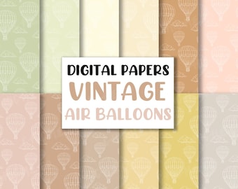 Digital Clip Art Hot Air Balloons 20 - Etsy