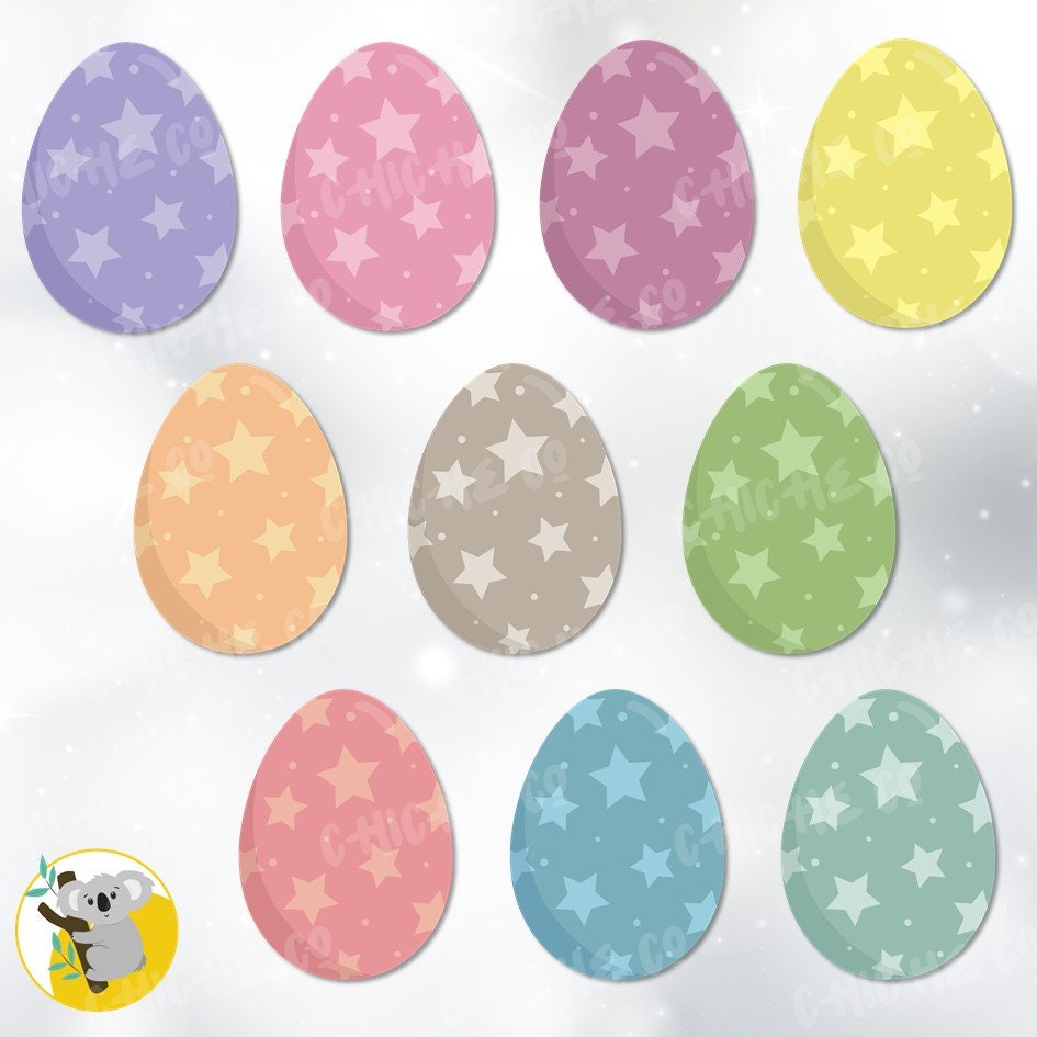 Super Pack Easter Eggs Clipart PNG Vector Graphics Clip Art | Etsy
