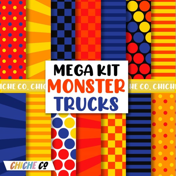Monster Truck Papers - Etsy