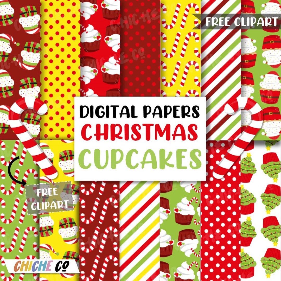 Digital Papers Christmas Treats Scrapbook Christmas Background - Etsy.de