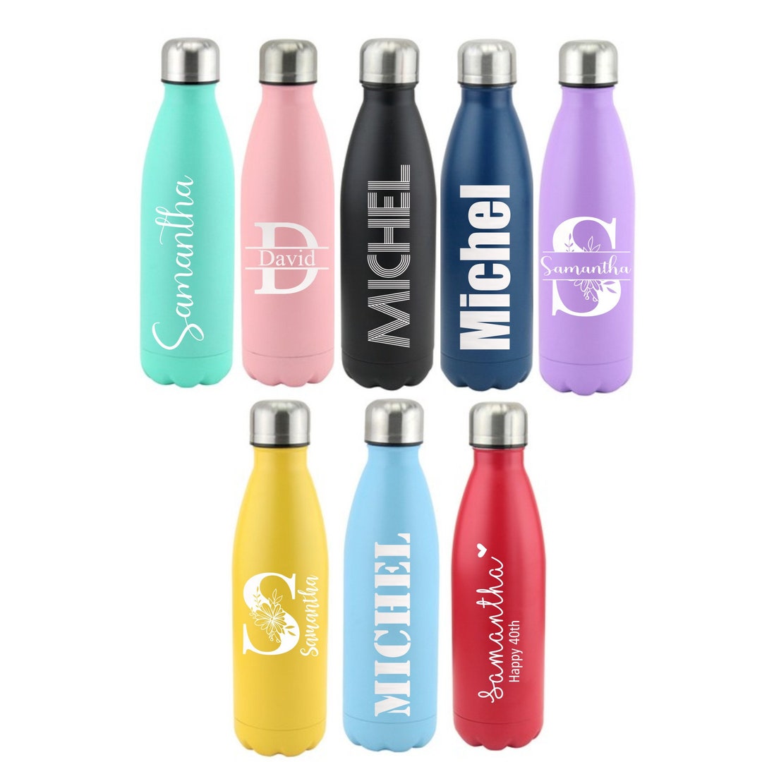 Personalised Engraved Water Bottle, 500 Ml Chilly Flask, Birthday Gifts ...
