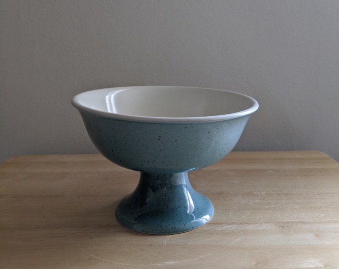 Red Wing USA Blue Speckled Pedestal Bowl No. 5022 - Etsy
