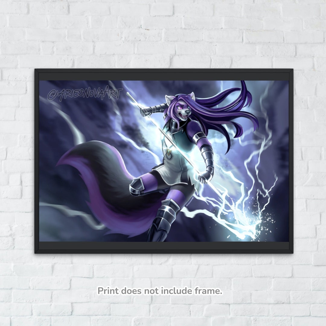 Lightning Lancer 11x17 High Quality Furry Artwork Print by Ariesnova ...