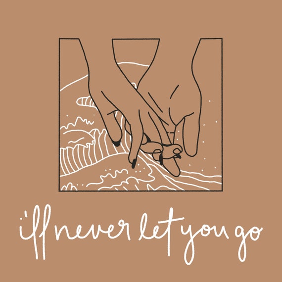 Never let you go hands print digital download | Etsy