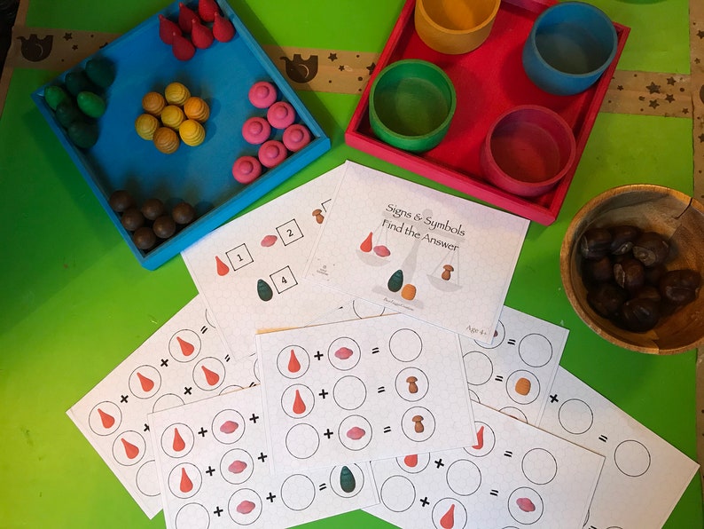 Loose Parts Signs & Symbols Algebra Game - Etsy